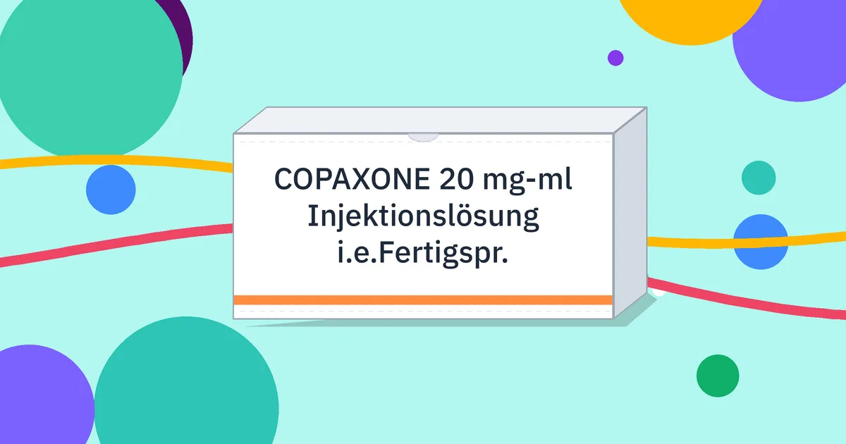 Symbolbild: Packung mit der Aufschrift COPAXONE 20 mg-ml Injektionslösung i.e.Fertigspr. (PZN 16389520) – Verfügbarkeit und Bezug in Apotheken in Frankfurt am Main