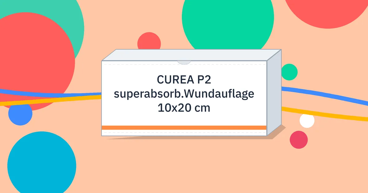Symbolbild: Packung mit der Aufschrift CUREA P2 superabsorb.Wundauflage 10x20 cm (PZN 09238039) – Verfügbarkeit und Bezug in Apotheken in Frankfurt am Main