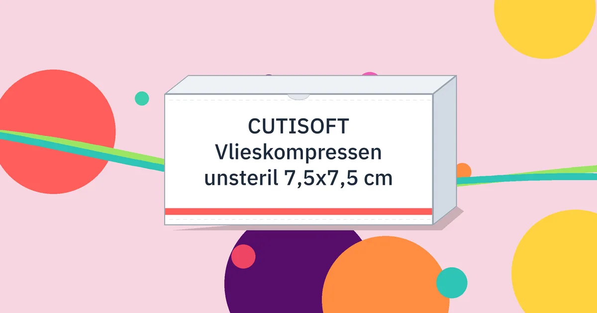 Symbolbild: Packung mit der Aufschrift CUTISOFT Vlieskompressen unsteril 7,5x7,5 cm (PZN 11184109) – Verfügbarkeit und Bezug in Apotheken in Frankfurt am Main