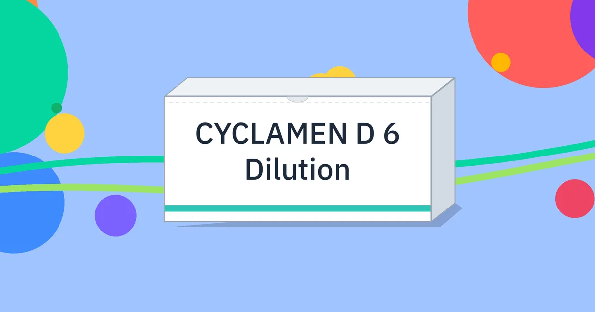 Symbolbild: Packung mit der Aufschrift CYCLAMEN D 6 Dilution (PZN 02612612) – Verfügbarkeit und Bezug in Apotheken in Frankfurt am Main
