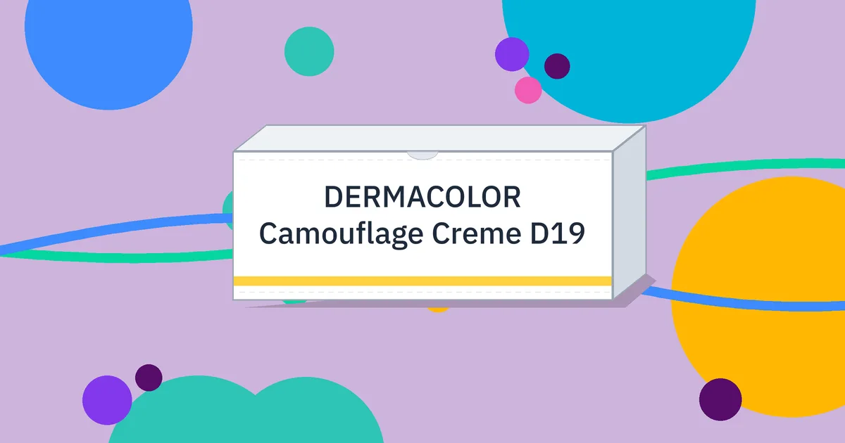 Symbolbild: Packung mit der Aufschrift DERMACOLOR Camouflage Creme D19 (PZN 15819289) – Verfügbarkeit und Bezug in Apotheken in Frankfurt am Main