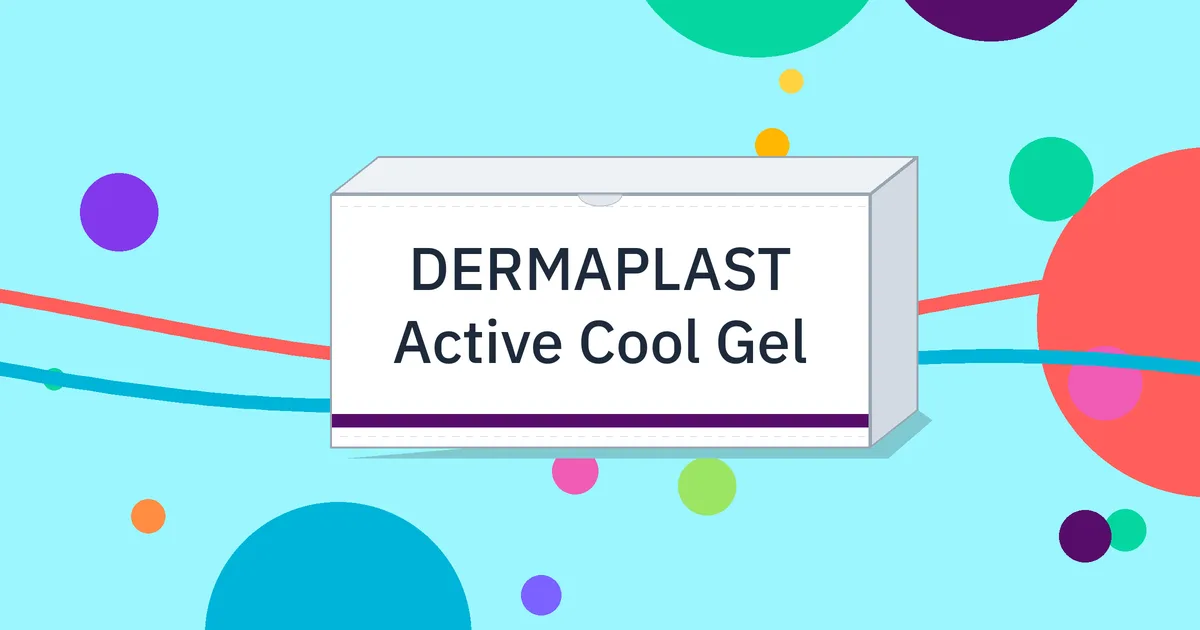 Symbolbild: Packung mit der Aufschrift DERMAPLAST Active Cool Gel (PZN 12902920) – Verfügbarkeit und Bezug in Apotheken in Frankfurt am Main