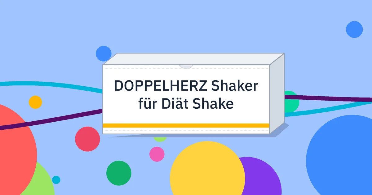Symbolbild: Packung mit der Aufschrift DOPPELHERZ Shaker für Diät Shake (PZN 11151877) – Verfügbarkeit und Bezug in Apotheken in Frankfurt am Main