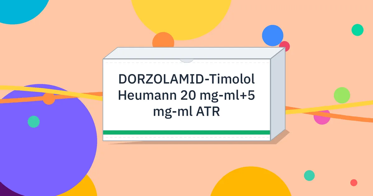 Symbolbild: Packung mit der Aufschrift DORZOLAMID-Timolol Heumann 20 mg-ml+5 mg-ml ATR (PZN 15393436) – Verfügbarkeit und Bezug in Apotheken in Frankfurt am Main