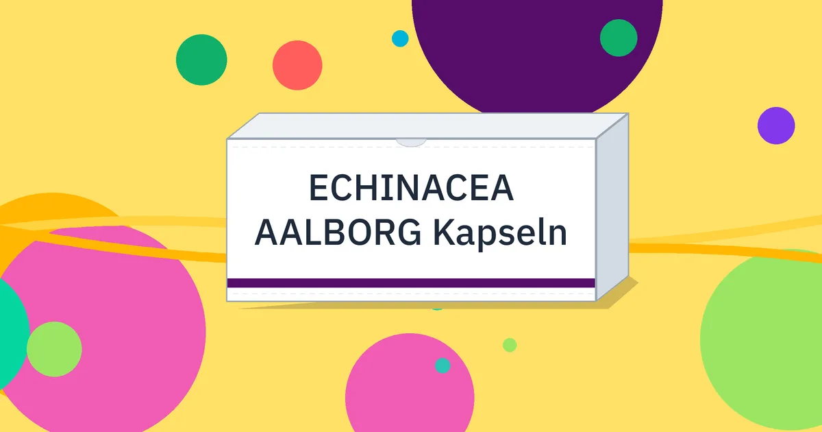 Symbolbild: Packung mit der Aufschrift ECHINACEA AALBORG Kapseln (PZN 02228233) – Verfügbarkeit und Bezug in Apotheken in Frankfurt am Main