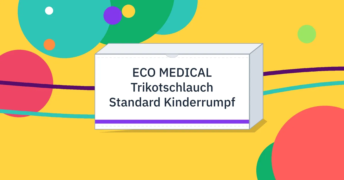 Symbolbild: Packung mit der Aufschrift ECO MEDICAL Trikotschlauch Standard Kinderrumpf (PZN 00732393) – Verfügbarkeit und Bezug in Apotheken in Frankfurt am Main