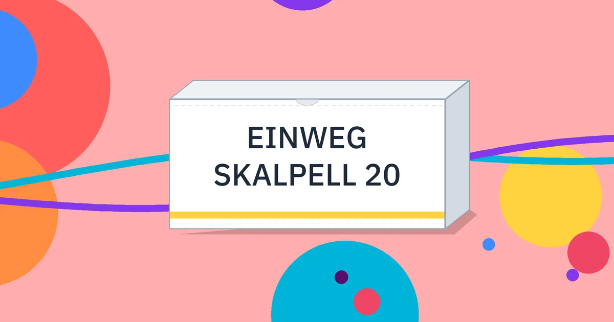 Symbolbild: Packung mit der Aufschrift EINWEG SKALPELL 20 (PZN 16916037) – Verfügbarkeit und Bezug in Apotheken in Frankfurt am Main