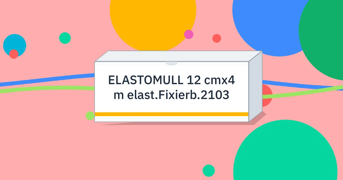 Symbolbild: Packung mit der Aufschrift ELASTOMULL 12 cmx4 m elast.Fixierb.2103 (PZN 12892529) – Verfügbarkeit und Bezug in Apotheken in Frankfurt am Main