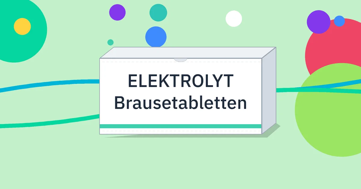 Symbolbild: Packung mit der Aufschrift ELEKTROLYT Brausetabletten (PZN 12896355) – Verfügbarkeit und Bezug in Apotheken in Frankfurt am Main