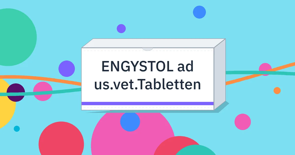 Symbolbild: Packung mit der Aufschrift ENGYSTOL ad us.vet.Tabletten (PZN 15023656) – Verfügbarkeit und Bezug in Apotheken in Frankfurt am Main