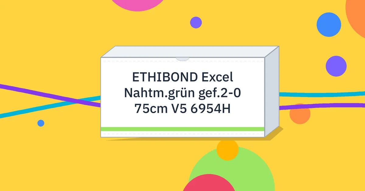 Symbolbild: Packung mit der Aufschrift ETHIBOND Excel Nahtm.grün gef.2-0 75cm V5 6954H (PZN 16777340) – Verfügbarkeit und Bezug in Apotheken in Frankfurt am Main