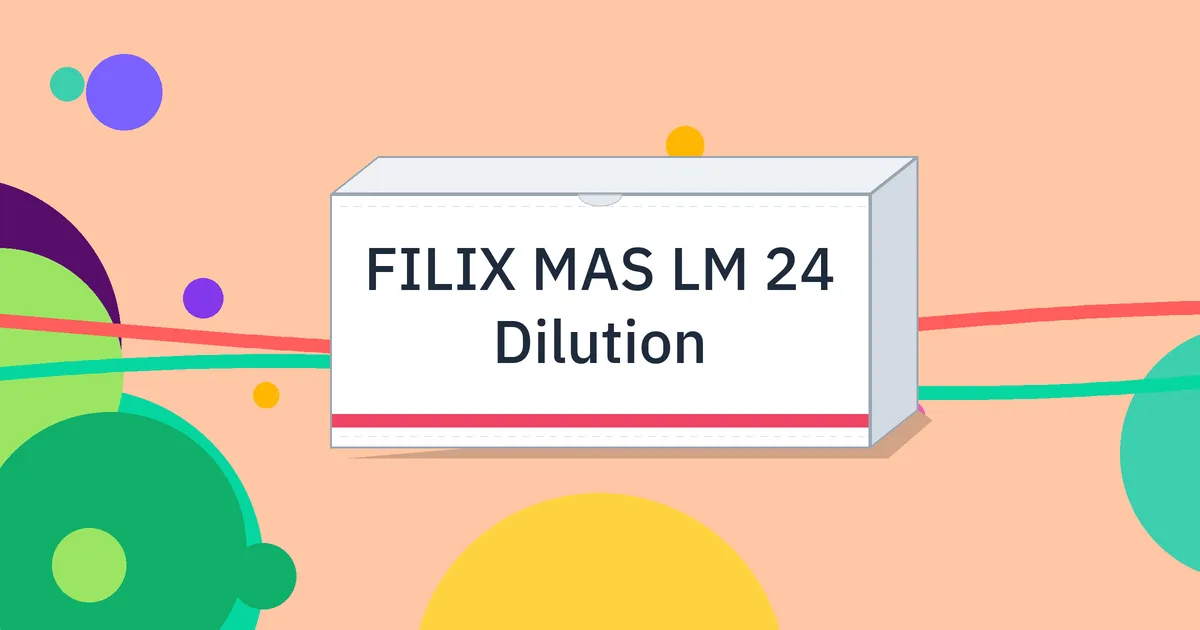Symbolbild: Packung mit der Aufschrift FILIX MAS LM 24 Dilution (PZN 13488948) – Verfügbarkeit und Bezug in Apotheken in Frankfurt am Main