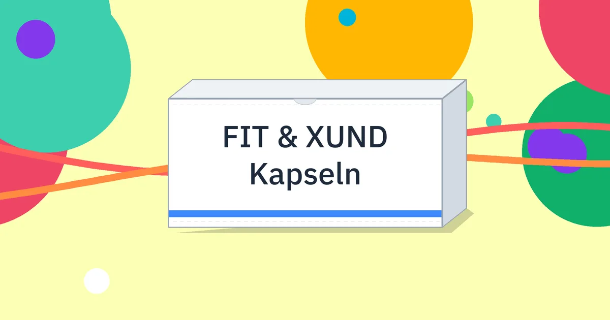 Symbolbild: Packung mit der Aufschrift FIT & XUND Kapseln (PZN 17382425) – Verfügbarkeit und Bezug in Apotheken in Frankfurt am Main