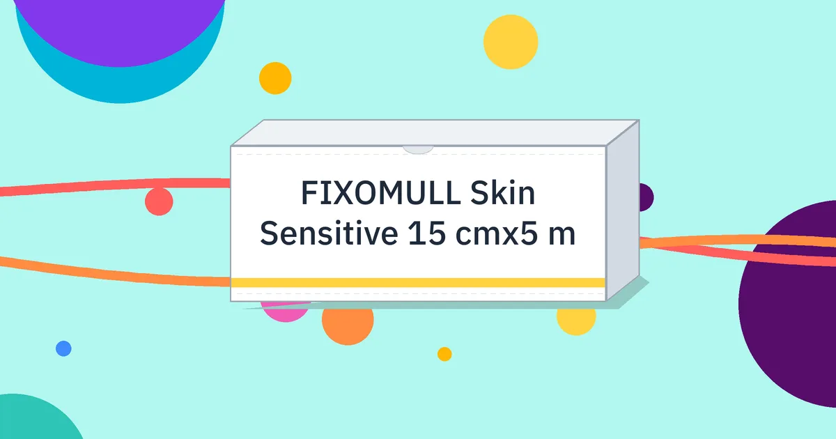 Symbolbild: Packung mit der Aufschrift FIXOMULL Skin Sensitive 15 cmx5 m (PZN 17451793) – Verfügbarkeit und Bezug in Apotheken in Frankfurt am Main