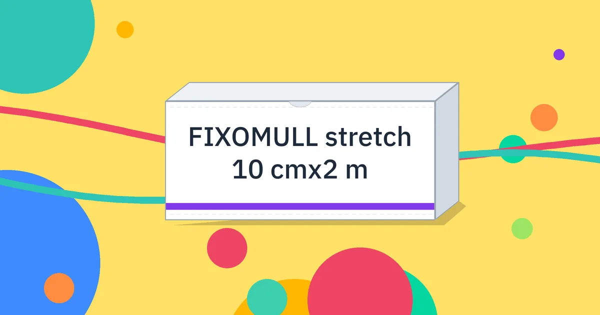 Symbolbild: Packung mit der Aufschrift FIXOMULL stretch 10 cmx2 m (PZN 19799543) – Verfügbarkeit und Bezug in Apotheken in Frankfurt am Main