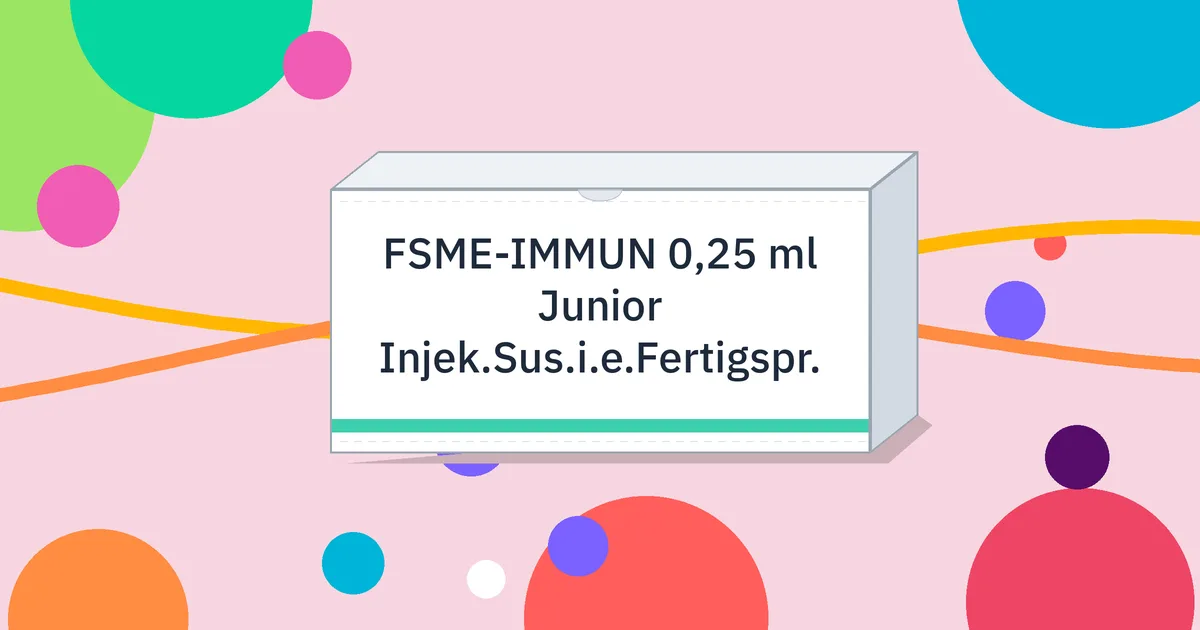 Symbolbild: Packung mit der Aufschrift FSME-IMMUN 0,25 ml Junior Injek.Sus.i.e.Fertigspr. (PZN 00032690) – Verfügbarkeit und Bezug in Apotheken in Frankfurt am Main