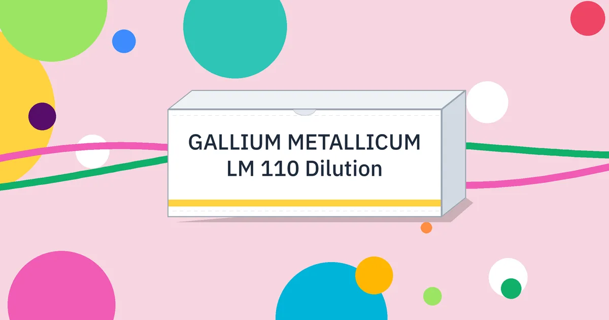 Symbolbild: Packung mit der Aufschrift GALLIUM METALLICUM LM 110 Dilution (PZN 12875181) – Verfügbarkeit und Bezug in Apotheken in Frankfurt am Main