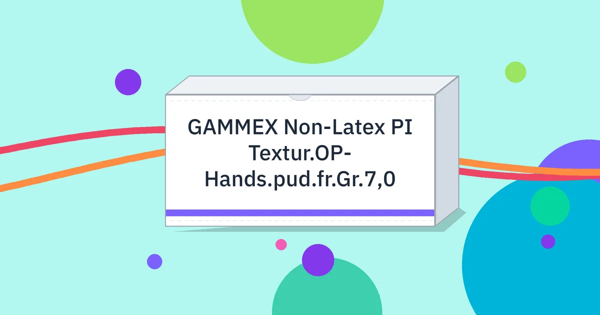 Symbolbild: Packung mit der Aufschrift GAMMEX Non-Latex PI Textur.OP-Hands.pud.fr.Gr.7,0 (PZN 18337154) – Verfügbarkeit und Bezug in Apotheken in Frankfurt am Main