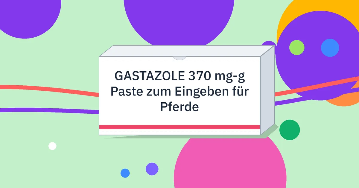 Symbolbild: Packung mit der Aufschrift GASTAZOLE 370 mg-g Paste zum Eingeben für Pferde (PZN 20858268) – Verfügbarkeit und Bezug in Apotheken in Frankfurt am Main