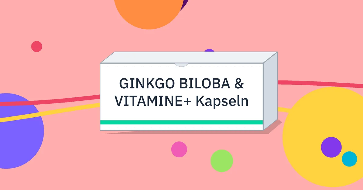 Symbolbild: Packung mit der Aufschrift GINKGO BILOBA & VITAMINE+ Kapseln (PZN 18650773) – Verfügbarkeit und Bezug in Apotheken in Frankfurt am Main