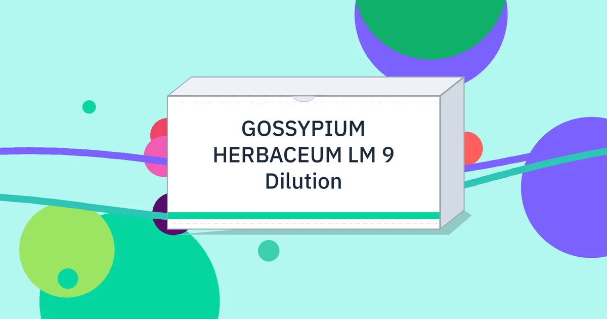 Symbolbild: Packung mit der Aufschrift GOSSYPIUM HERBACEUM LM 9 Dilution (PZN 13545557) – Verfügbarkeit und Bezug in Apotheken in Frankfurt am Main