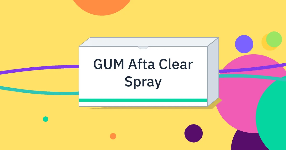 Symbolbild: Packung mit der Aufschrift GUM Afta Clear Spray (PZN 11140224) – Verfügbarkeit und Bezug in Apotheken in Frankfurt am Main