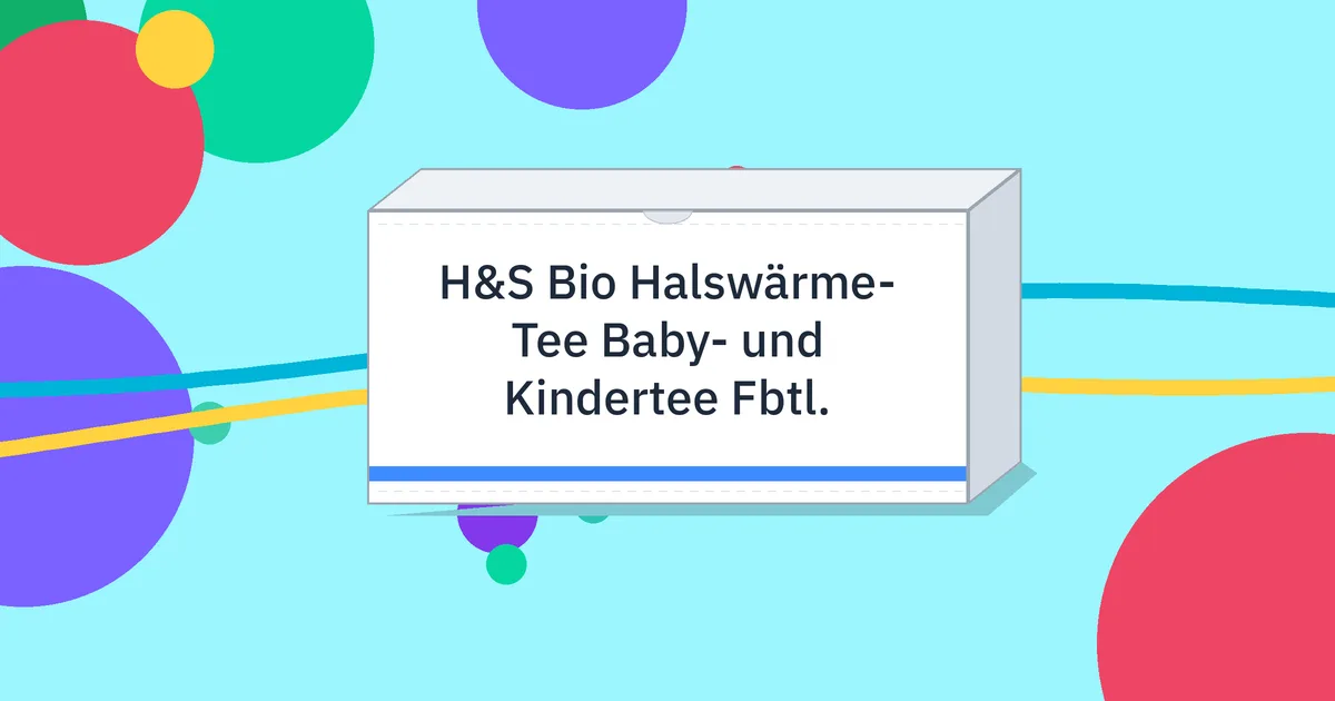 Symbolbild: Packung mit der Aufschrift H&S Bio Halswärme-Tee Baby- und Kindertee Fbtl. (PZN 18451513) – Verfügbarkeit und Bezug in Apotheken in Frankfurt am Main