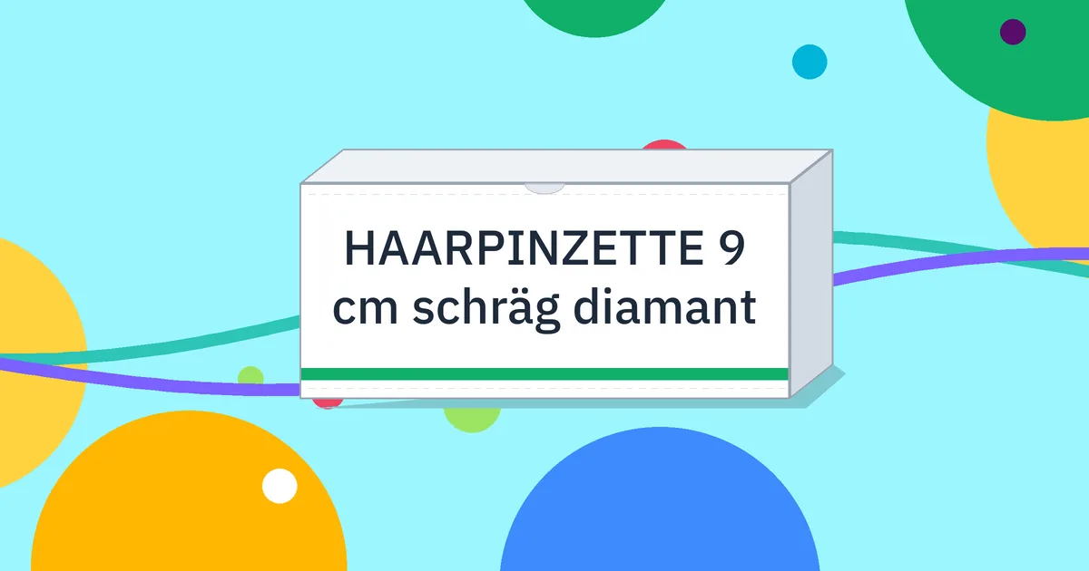 Symbolbild: Packung mit der Aufschrift HAARPINZETTE 9 cm schräg diamant (PZN 20320095) – Verfügbarkeit und Bezug in Apotheken in Frankfurt am Main