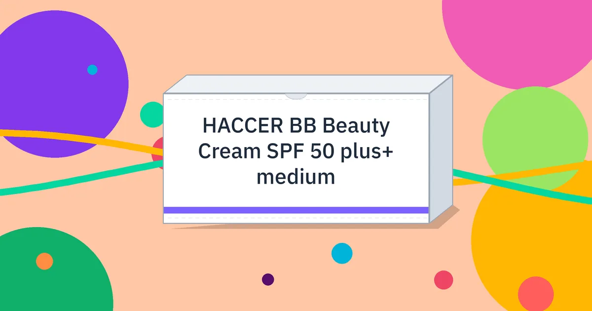 Symbolbild: Packung mit der Aufschrift HACCER BB Beauty Cream SPF 50 plus+ medium (PZN 13502565) – Verfügbarkeit und Bezug in Apotheken in Frankfurt am Main