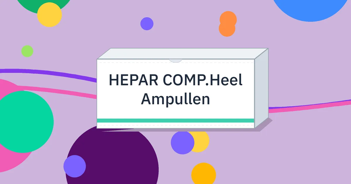 Symbolbild: Packung mit der Aufschrift HEPAR COMP.Heel Ampullen (PZN 06340659) – Verfügbarkeit und Bezug in Apotheken in Frankfurt am Main