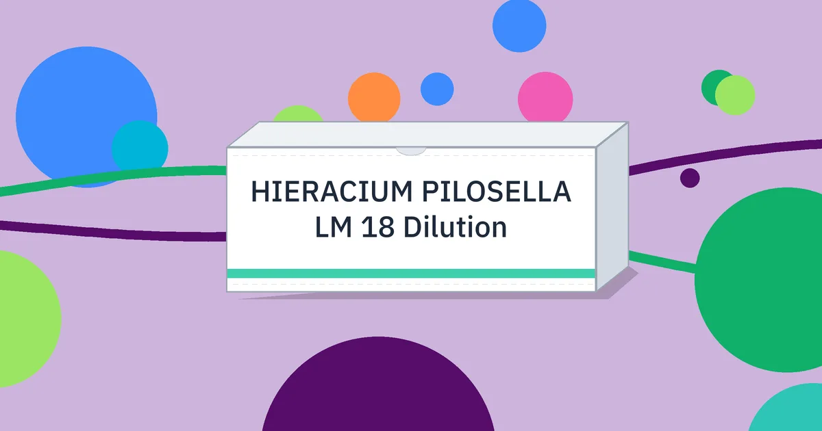 Symbolbild: Packung mit der Aufschrift HIERACIUM PILOSELLA LM 18 Dilution (PZN 13553551) – Verfügbarkeit und Bezug in Apotheken in Frankfurt am Main