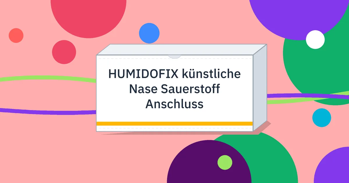 Symbolbild: Packung mit der Aufschrift HUMIDOFIX künstliche Nase Sauerstoff Anschluss (PZN 06140038) – Verfügbarkeit und Bezug in Apotheken in Frankfurt am Main