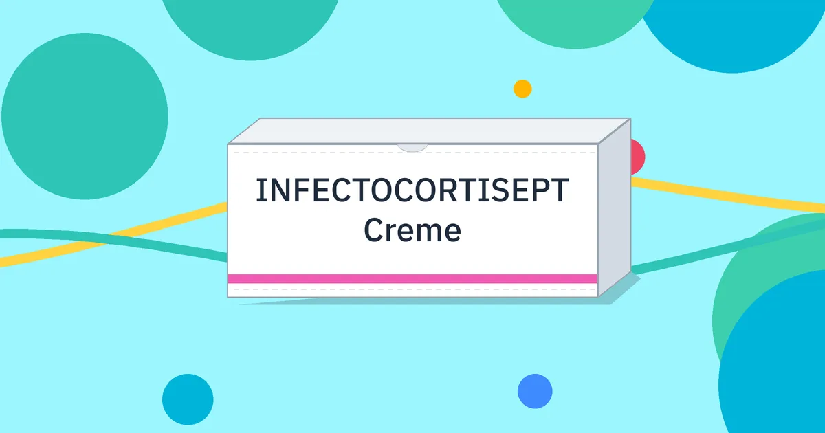 Symbolbild: Packung mit der Aufschrift INFECTOCORTISEPT Creme (PZN 07593090) – Verfügbarkeit und Bezug in Apotheken in Frankfurt am Main