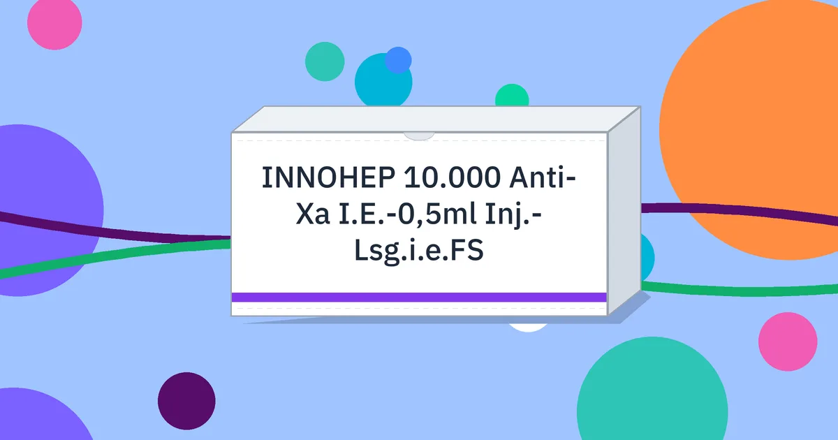 Symbolbild: Packung mit der Aufschrift INNOHEP 10.000 Anti-Xa I.E.-0,5ml Inj.-Lsg.i.e.FS (PZN 17756251) – Verfügbarkeit und Bezug in Apotheken in Frankfurt am Main