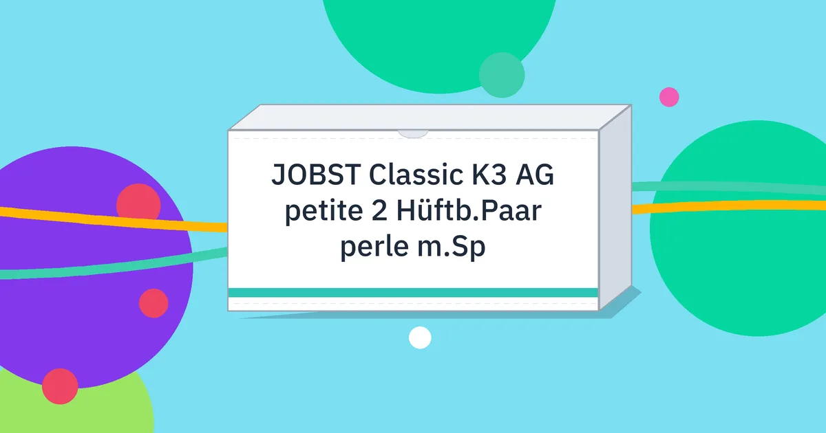 Symbolbild: Packung mit der Aufschrift JOBST Classic K3 AG petite 2 Hüftb.Paar perle m.Sp (PZN 13074566) – Verfügbarkeit und Bezug in Apotheken in Frankfurt am Main