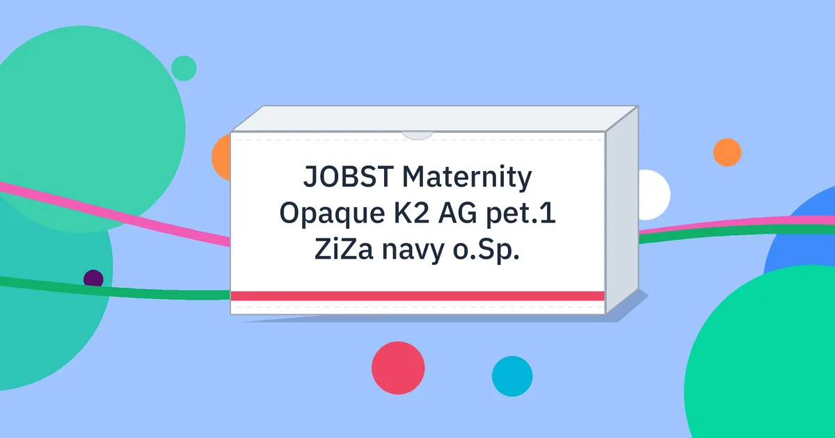 Symbolbild: Packung mit der Aufschrift JOBST Maternity Opaque K2 AG pet.1 ZiZa navy o.Sp. (PZN 15860725) – Verfügbarkeit und Bezug in Apotheken in Frankfurt am Main