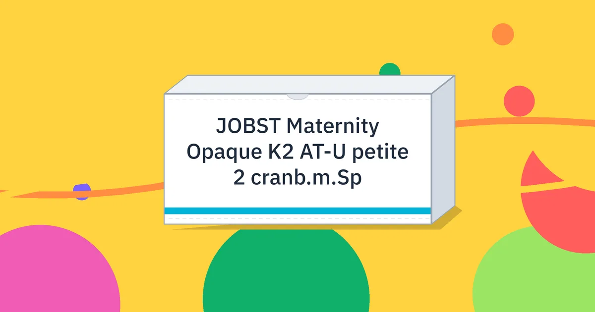 Symbolbild: Packung mit der Aufschrift JOBST Maternity Opaque K2 AT-U petite 2 cranb.m.Sp (PZN 15858823) – Verfügbarkeit und Bezug in Apotheken in Frankfurt am Main
