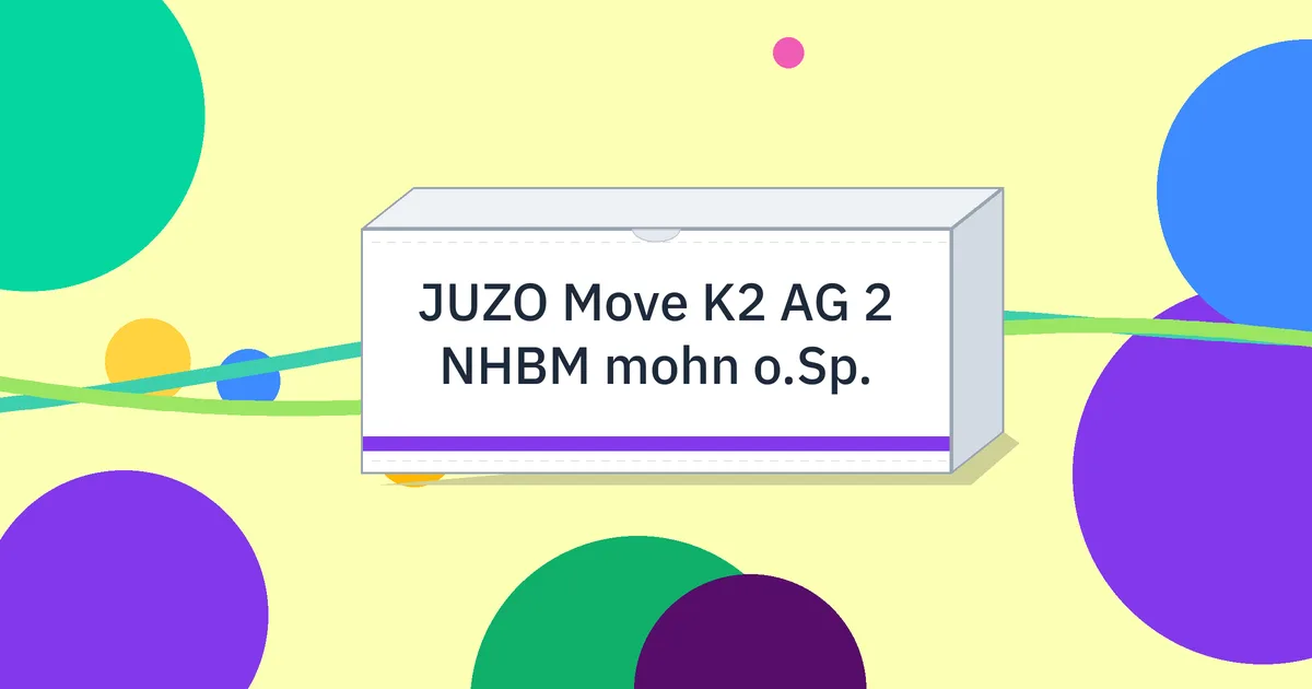 Symbolbild: Packung mit der Aufschrift JUZO Move K2 AG 2 NHBM mohn o.Sp. (PZN 18556910) – Verfügbarkeit und Bezug in Apotheken in Frankfurt am Main