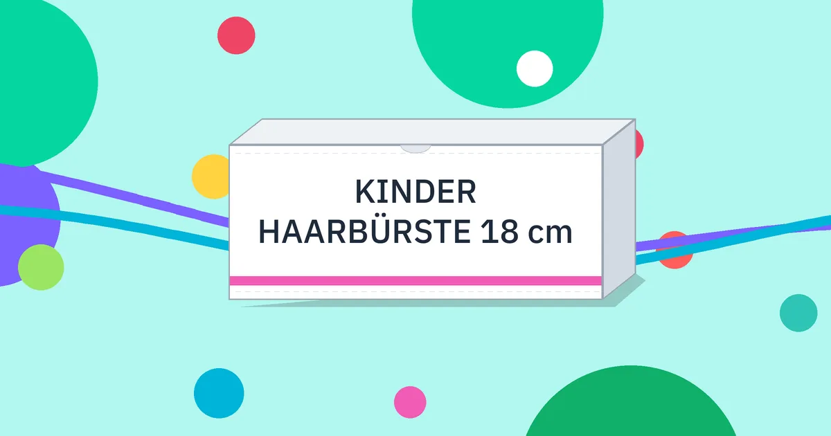 Symbolbild: Packung mit der Aufschrift KINDER HAARBÜRSTE 18 cm (PZN 17289499) – Verfügbarkeit und Bezug in Apotheken in Frankfurt am Main