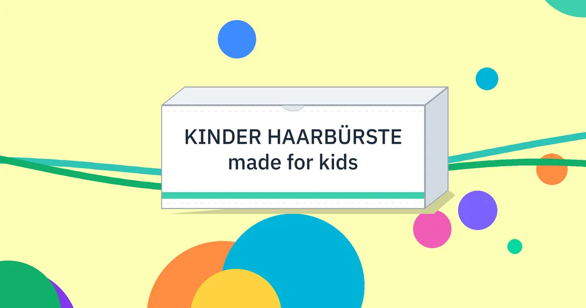 Symbolbild: Packung mit der Aufschrift KINDER HAARBÜRSTE made for kids (PZN 09606230) – Verfügbarkeit und Bezug in Apotheken in Frankfurt am Main