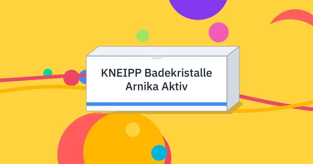 Symbolbild: Packung mit der Aufschrift KNEIPP Badekristalle Arnika Aktiv (PZN 16358896) – Verfügbarkeit und Bezug in Apotheken in Frankfurt am Main