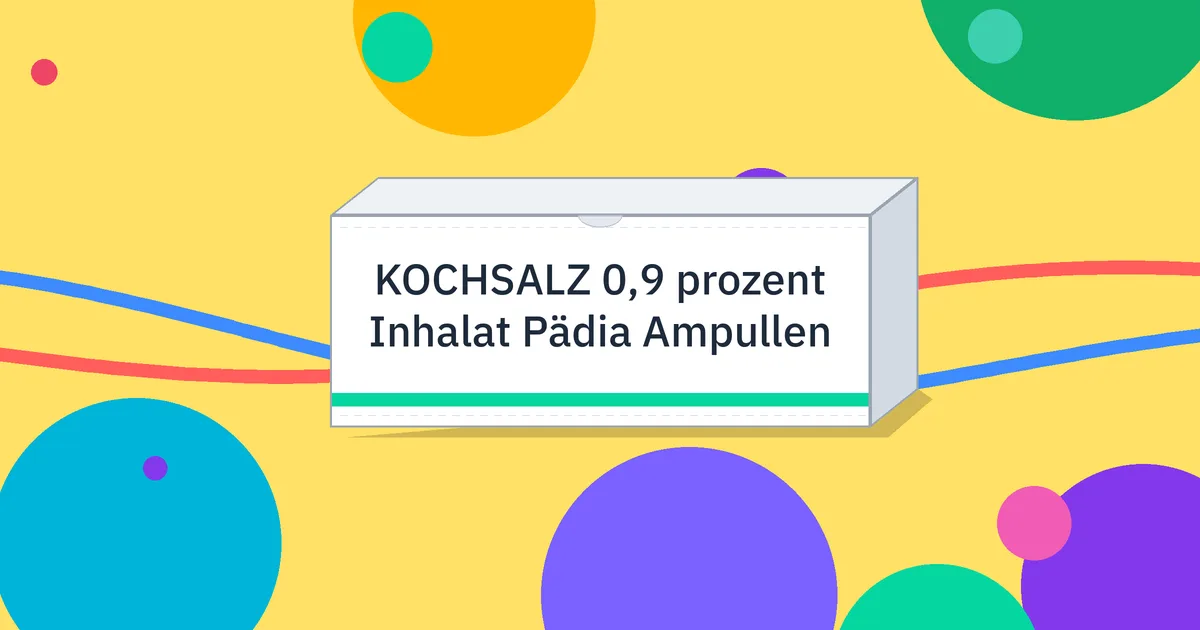 Symbolbild: Packung mit der Aufschrift KOCHSALZ 0,9 prozent Inhalat Pädia Ampullen (PZN 14293649) – Verfügbarkeit und Bezug in Apotheken in Frankfurt am Main