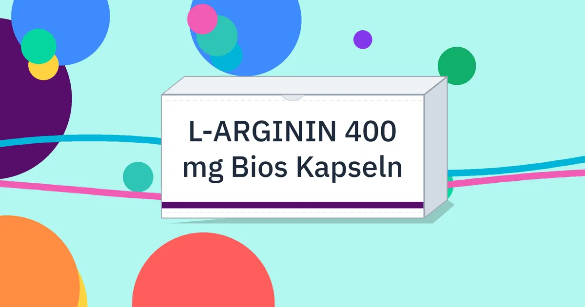 Symbolbild: Packung mit der Aufschrift L-ARGININ 400 mg Bios Kapseln (PZN 04647106) – Verfügbarkeit und Bezug in Apotheken in Frankfurt am Main