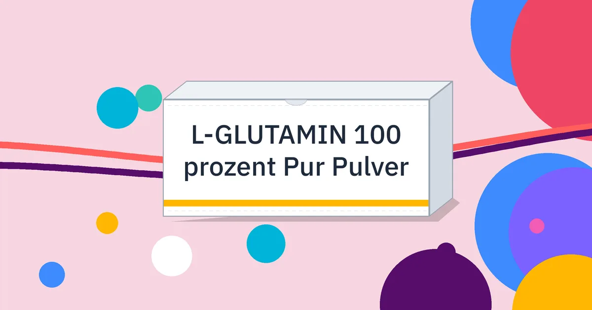 Symbolbild: Packung mit der Aufschrift L-GLUTAMIN 100 prozent Pur Pulver (PZN 01498404) – Verfügbarkeit und Bezug in Apotheken in Frankfurt am Main
