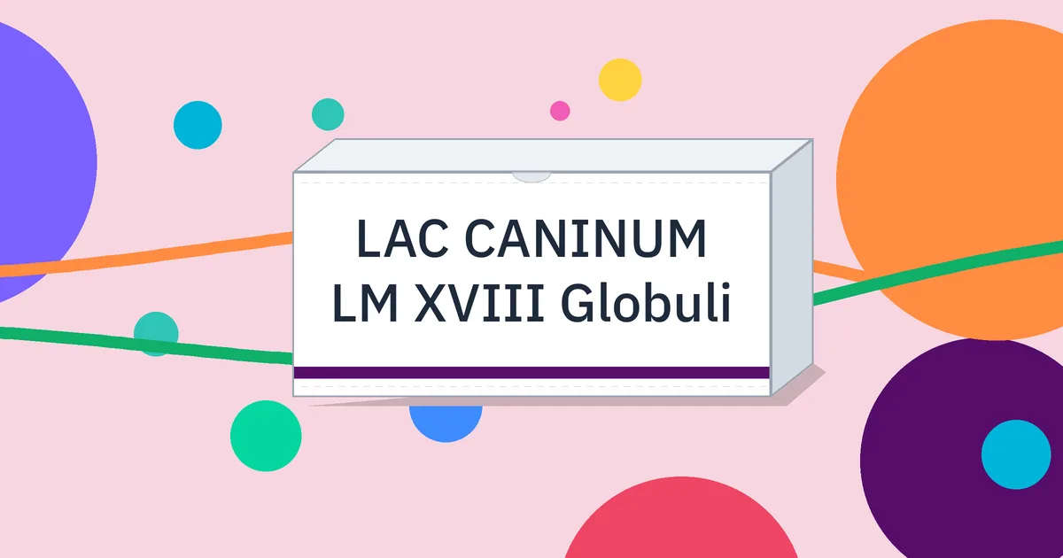 Symbolbild: Packung mit der Aufschrift LAC CANINUM LM XVIII Globuli (PZN 02659571) – Verfügbarkeit und Bezug in Apotheken in Frankfurt am Main