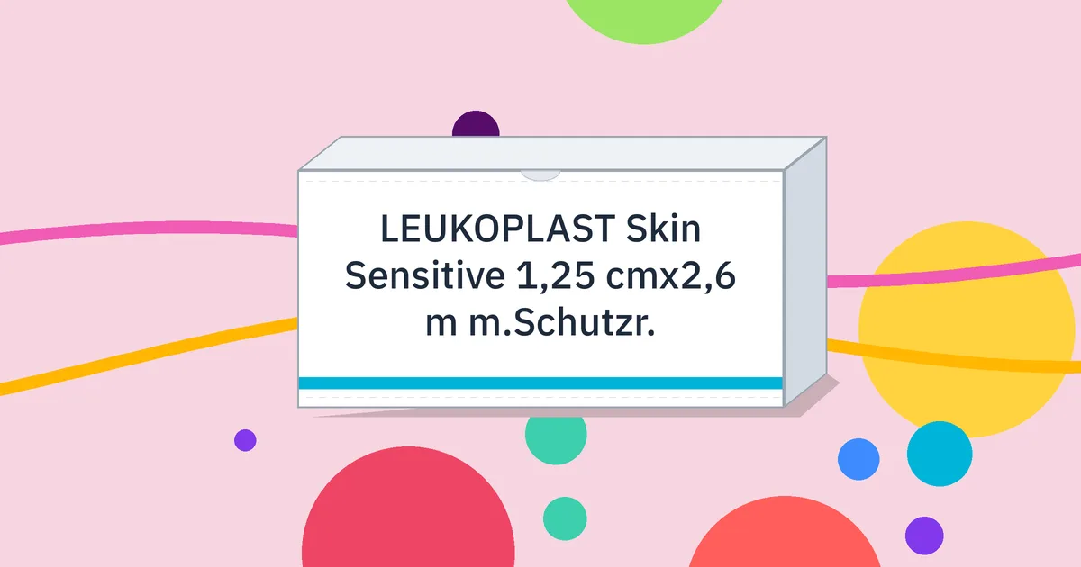 Symbolbild: Packung mit der Aufschrift LEUKOPLAST Skin Sensitive 1,25 cmx2,6 m m.Schutzr. (PZN 19452377) – Verfügbarkeit und Bezug in Apotheken in Frankfurt am Main