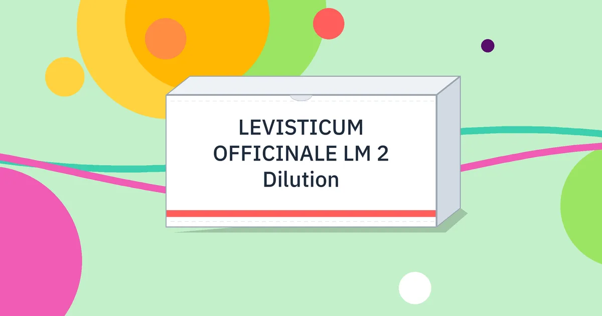 Symbolbild: Packung mit der Aufschrift LEVISTICUM OFFICINALE LM 2 Dilution (PZN 13528145) – Verfügbarkeit und Bezug in Apotheken in Frankfurt am Main