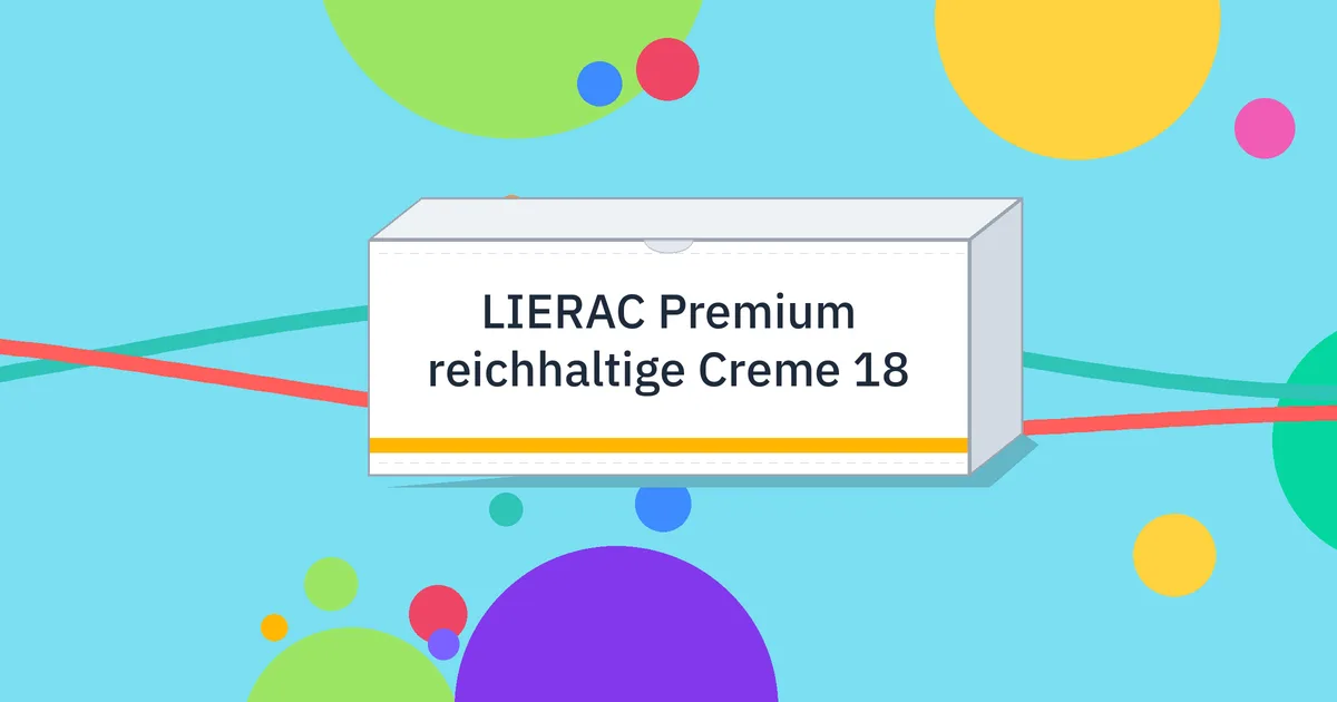 Symbolbild: Packung mit der Aufschrift LIERAC Premium reichhaltige Creme 18 (PZN 14351660) – Verfügbarkeit und Bezug in Apotheken in Frankfurt am Main