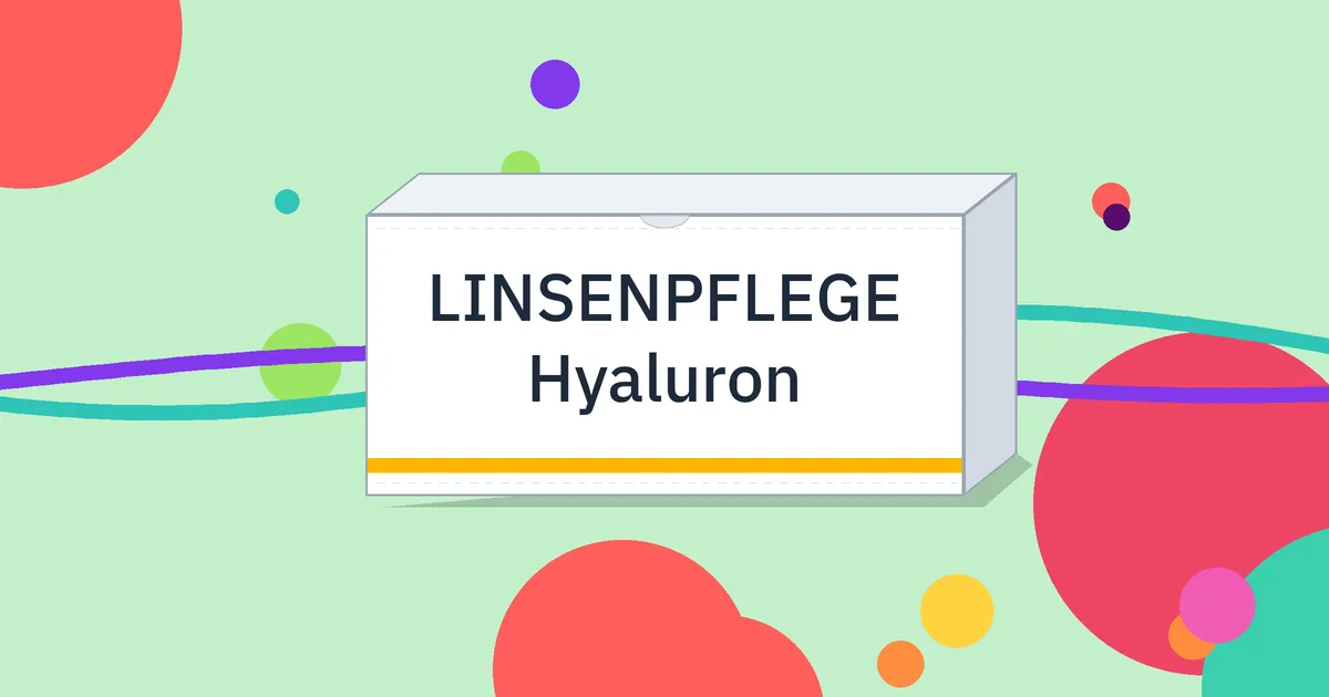 Symbolbild: Packung mit der Aufschrift LINSENPFLEGE Hyaluron (PZN 10838678) – Verfügbarkeit und Bezug in Apotheken in Frankfurt am Main