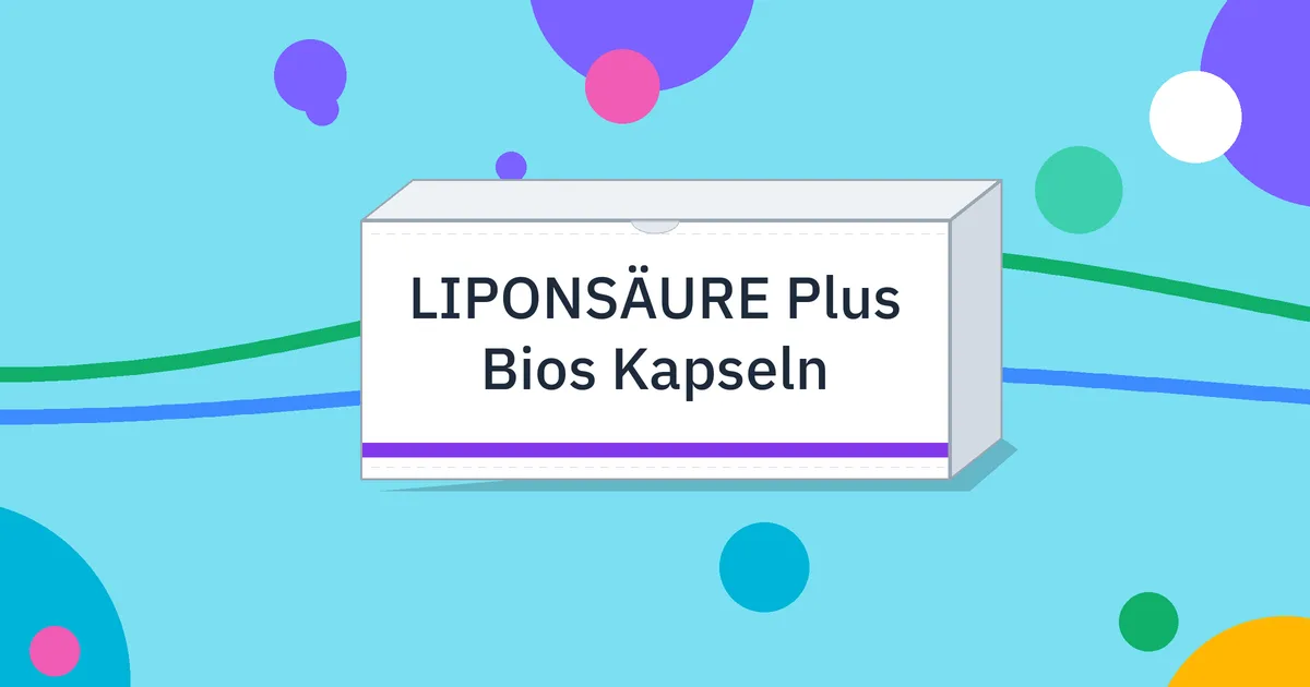 Symbolbild: Packung mit der Aufschrift LIPONSÄURE Plus Bios Kapseln (PZN 01270581) – Verfügbarkeit und Bezug in Apotheken in Frankfurt am Main